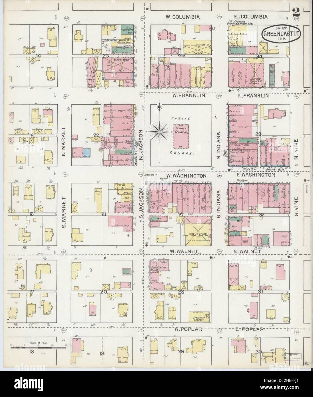 Map of greencastle hi-res stock photography and images - Alamy