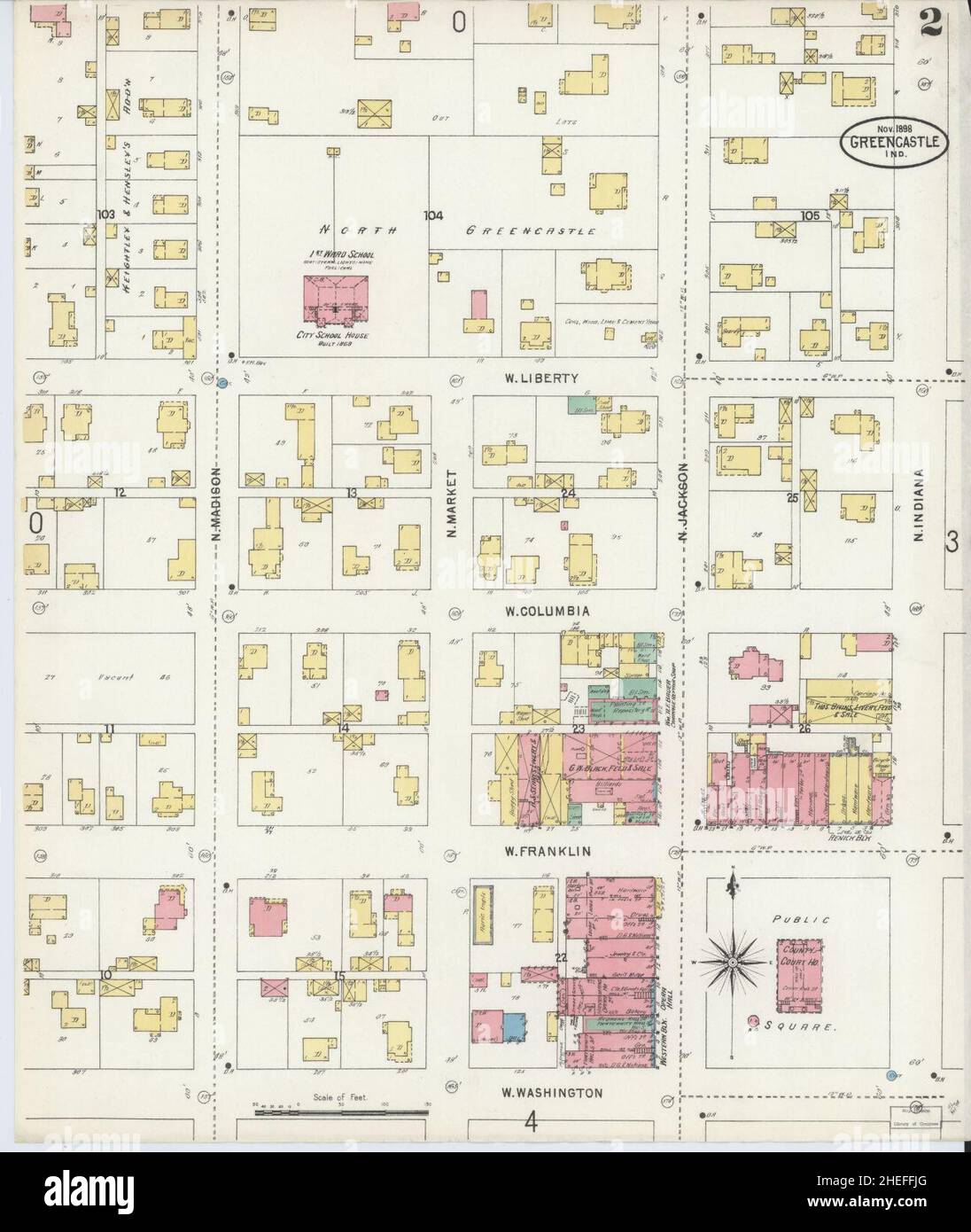 Map of greencastle hi-res stock photography and images - Alamy