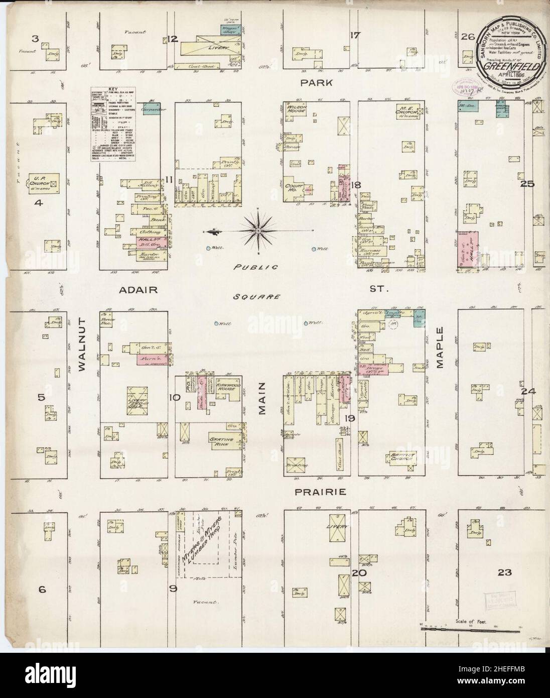 Greenfield iowa map hi-res stock photography and images - Alamy
