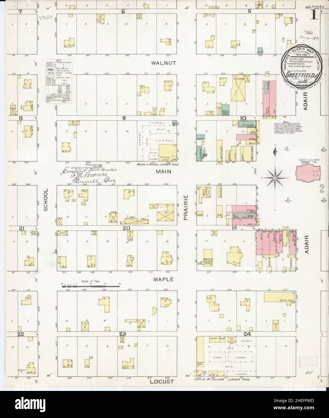 Greenfield iowa map hi-res stock photography and images - Alamy