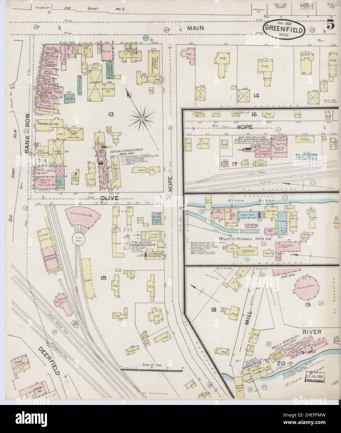 Greenfield map hi-res stock photography and images - Alamy