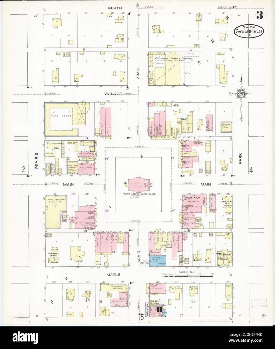Greenfield iowa map hi-res stock photography and images - Alamy