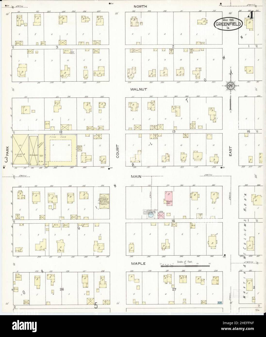 Greenfield iowa map hi-res stock photography and images - Alamy