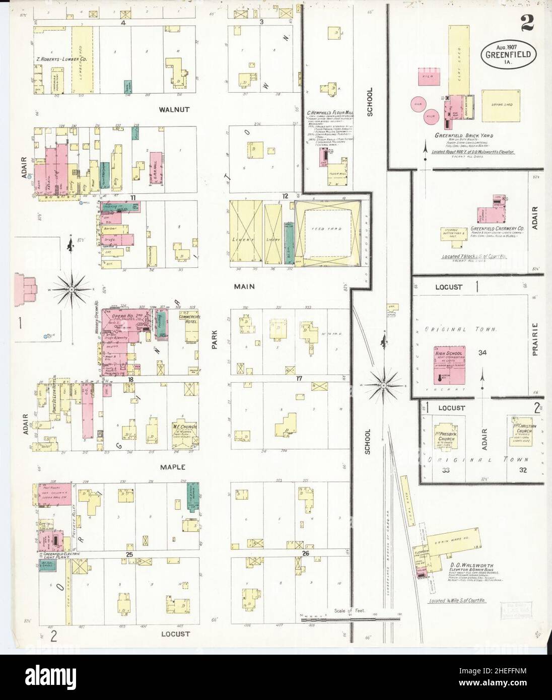 Greenfield iowa map hi-res stock photography and images - Alamy