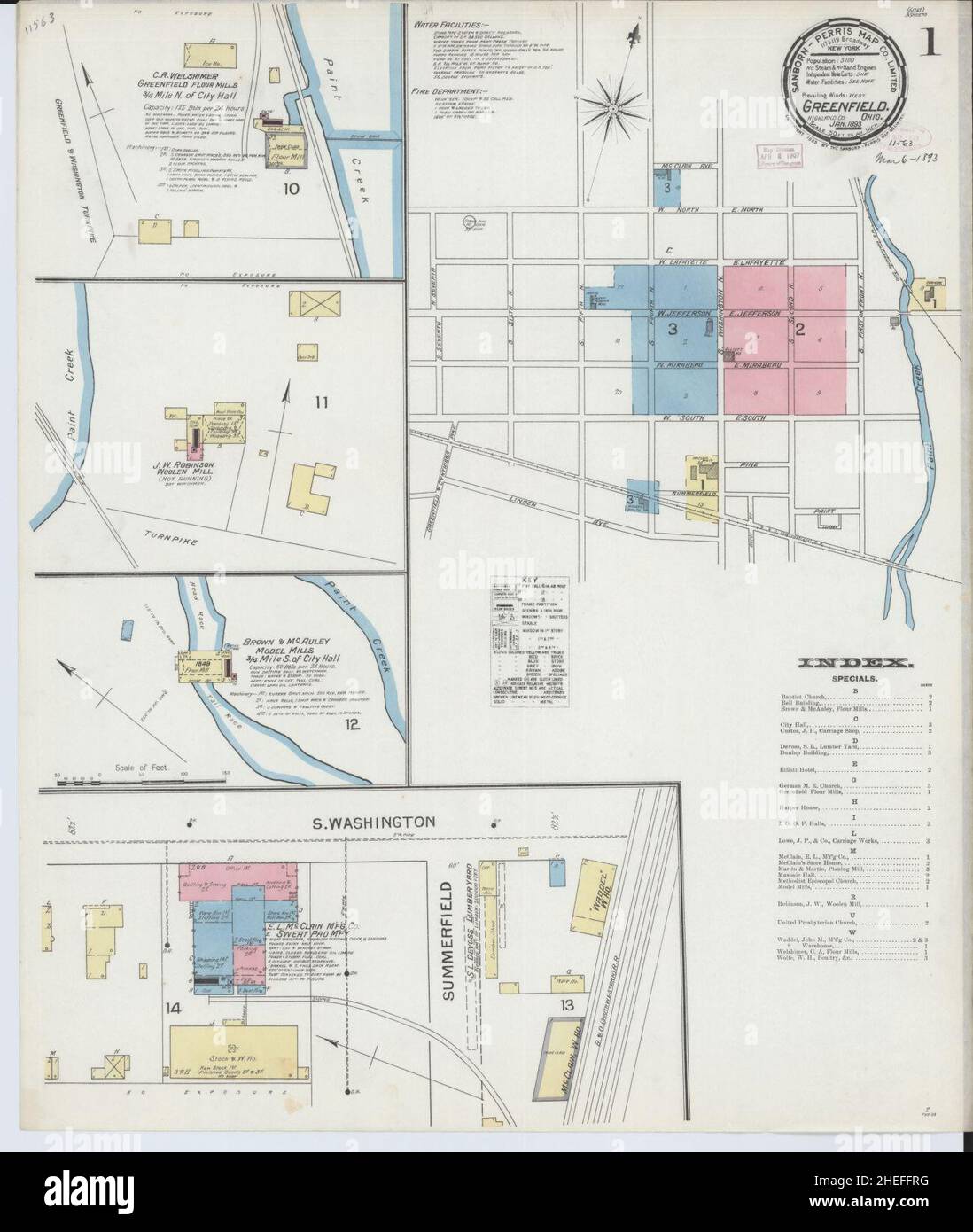 Map of greenfield ohio hi-res stock photography and images - Alamy