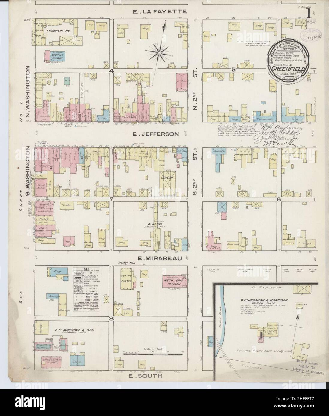 Map of greenfield ohio hi-res stock photography and images - Alamy