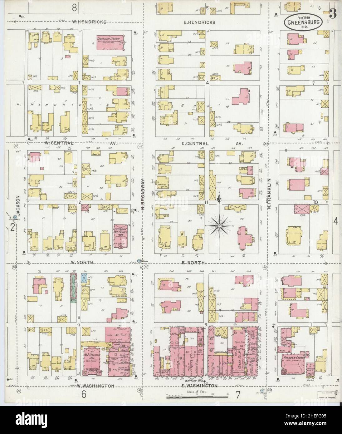 Greensburg map hi-res stock photography and images - Alamy