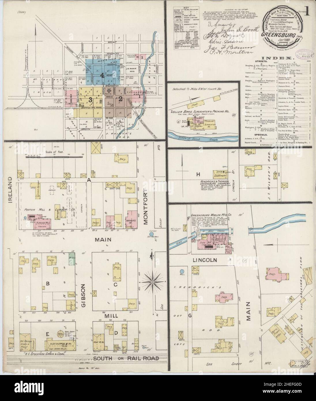 Greensburg map hi-res stock photography and images - Alamy