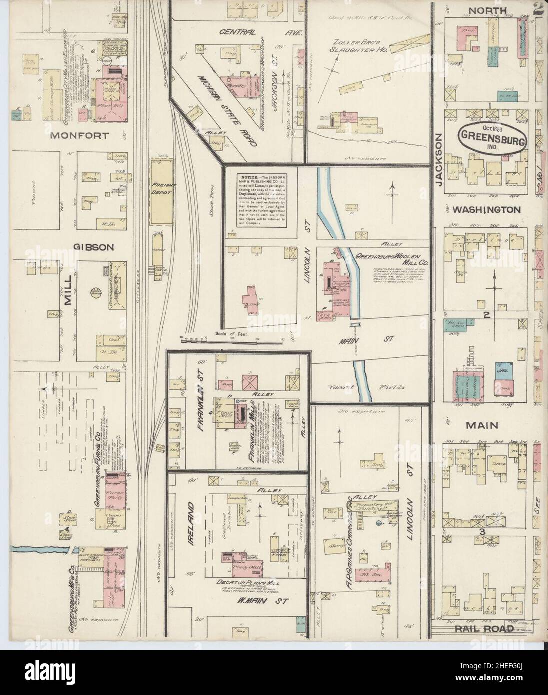 Greensburg map hi-res stock photography and images - Alamy