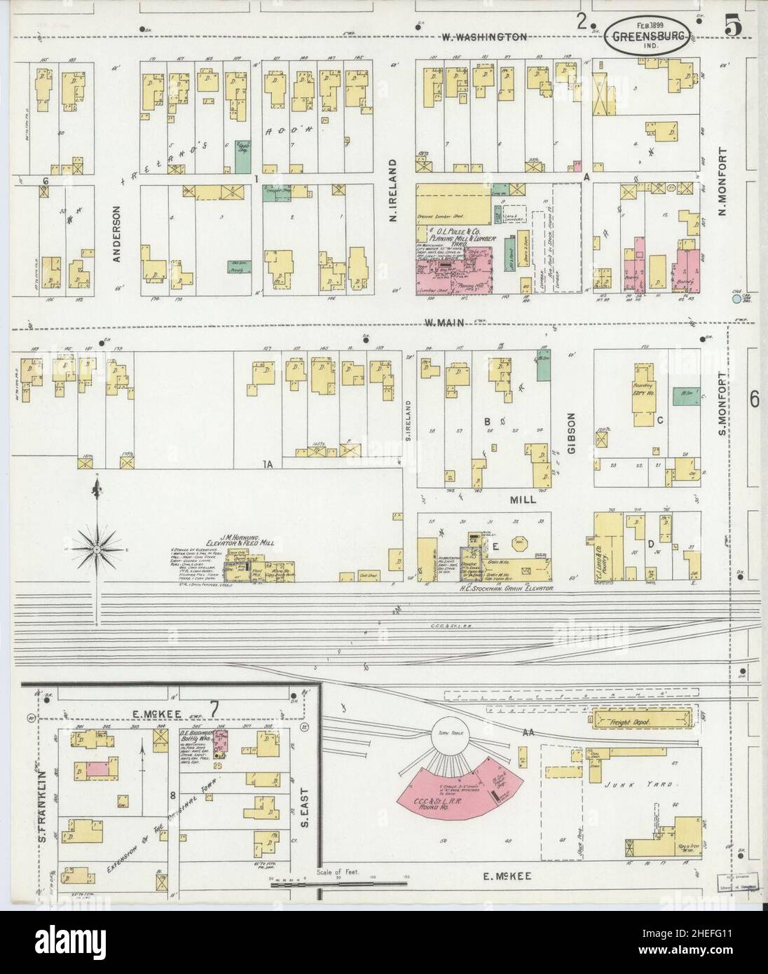 Sanborn Fire Insurance Map from Greensburg, Decatur County, Indiana ...