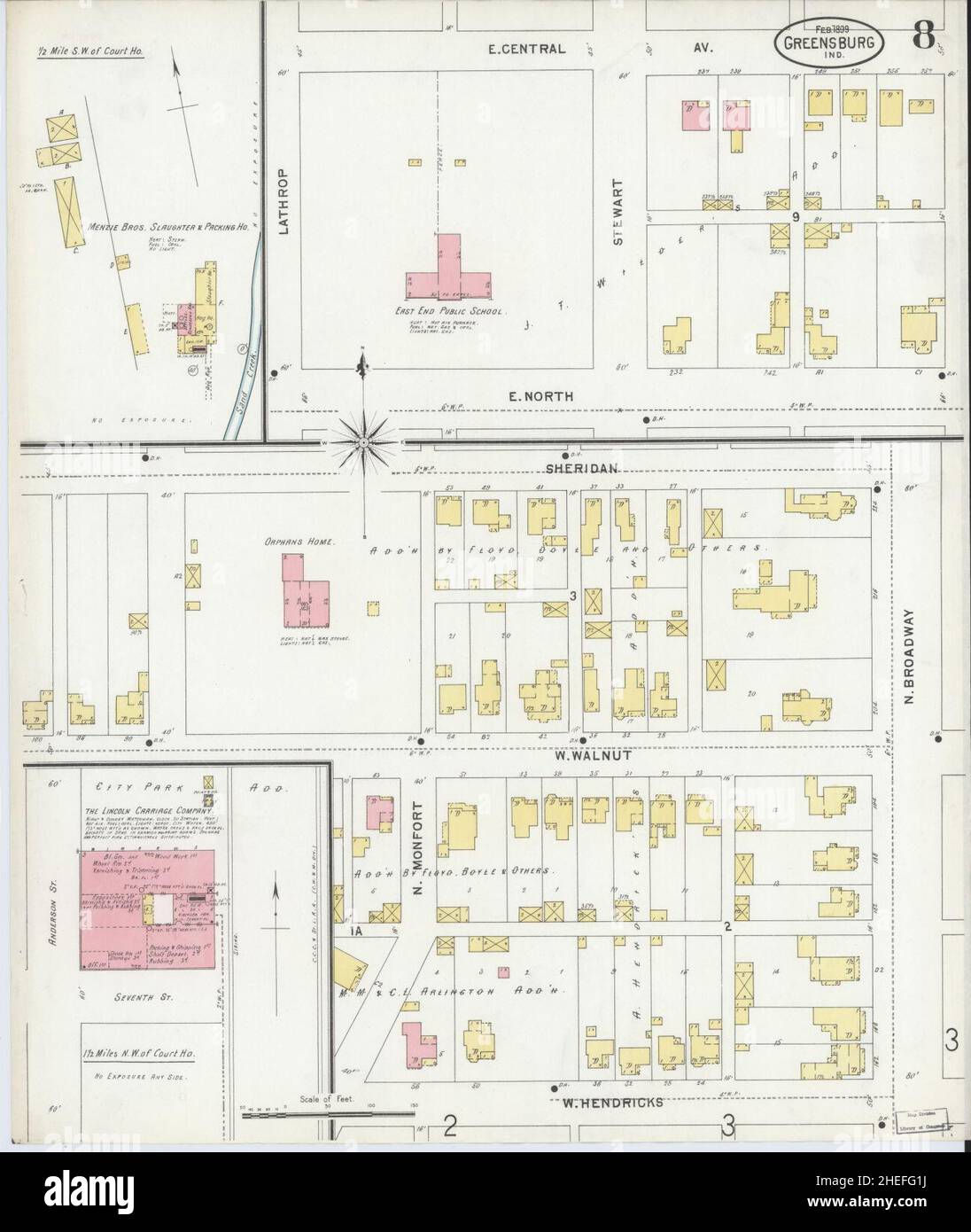 Map of greensburg hi-res stock photography and images - Alamy