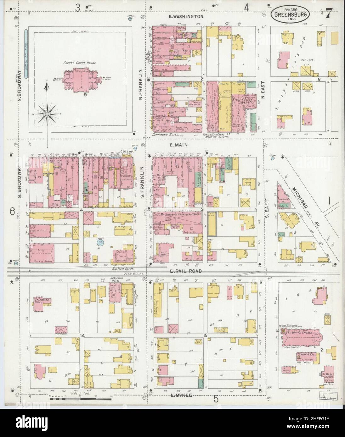 Greensburg map hi-res stock photography and images - Alamy