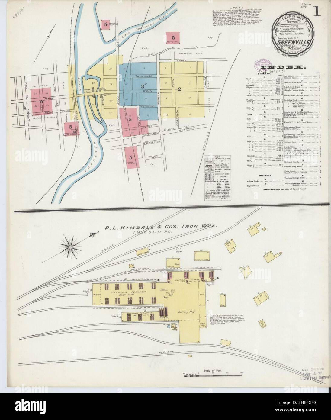 Greenville pennsylvania map hi-res stock photography and images - Alamy