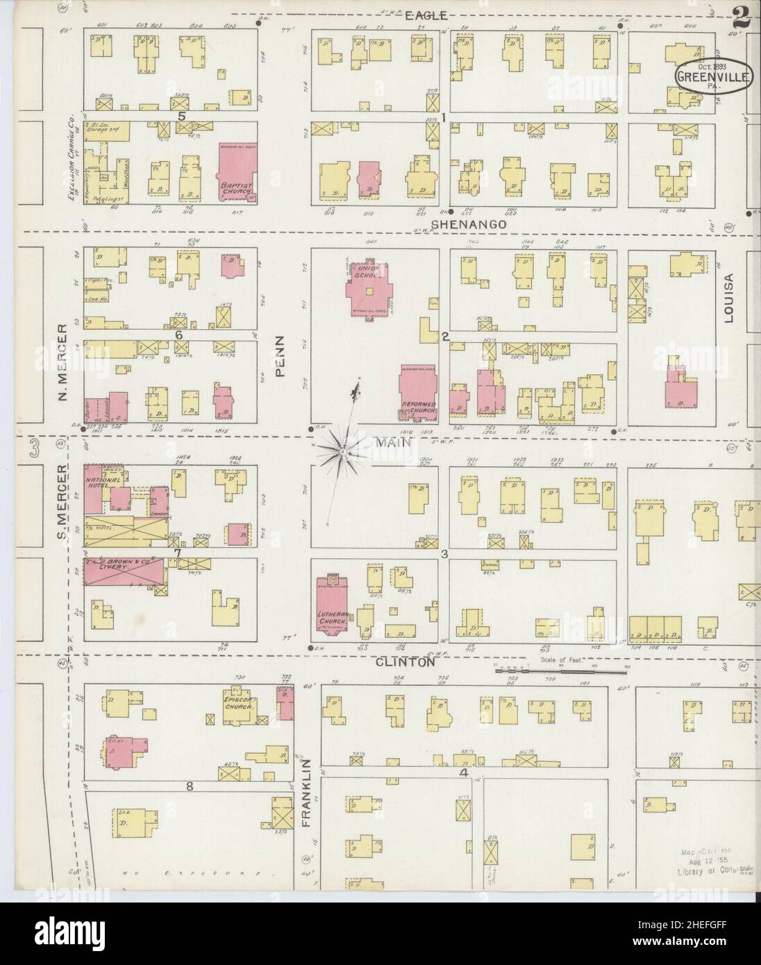 Greenville pennsylvania map hi-res stock photography and images - Alamy