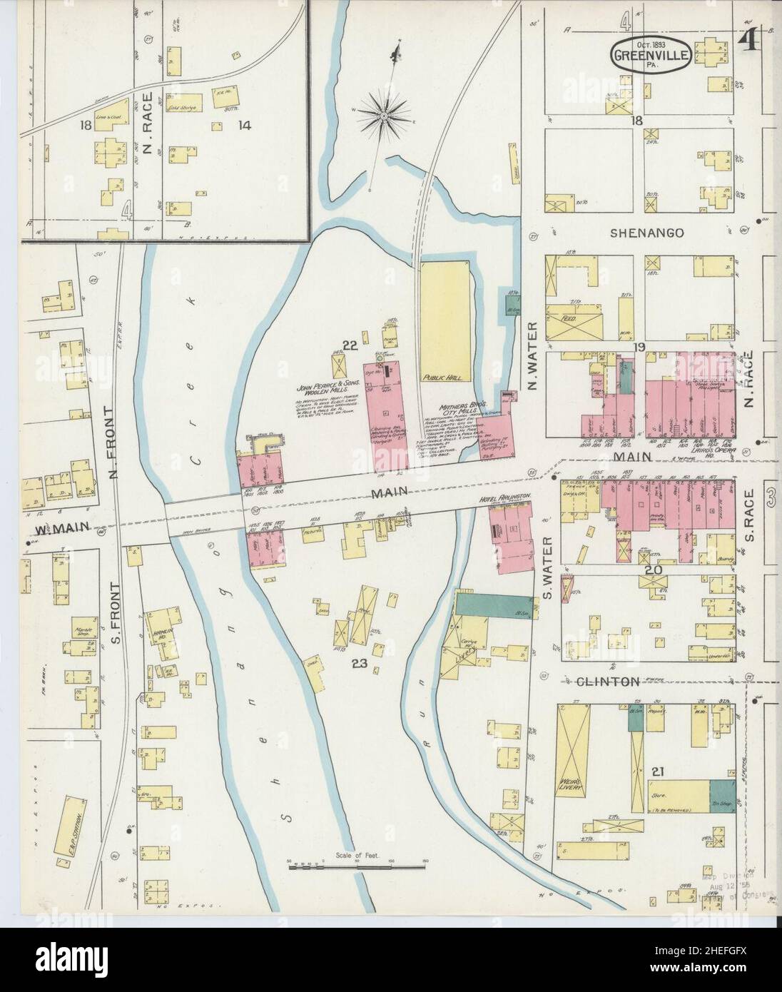 Greenville pennsylvania map hi-res stock photography and images - Alamy