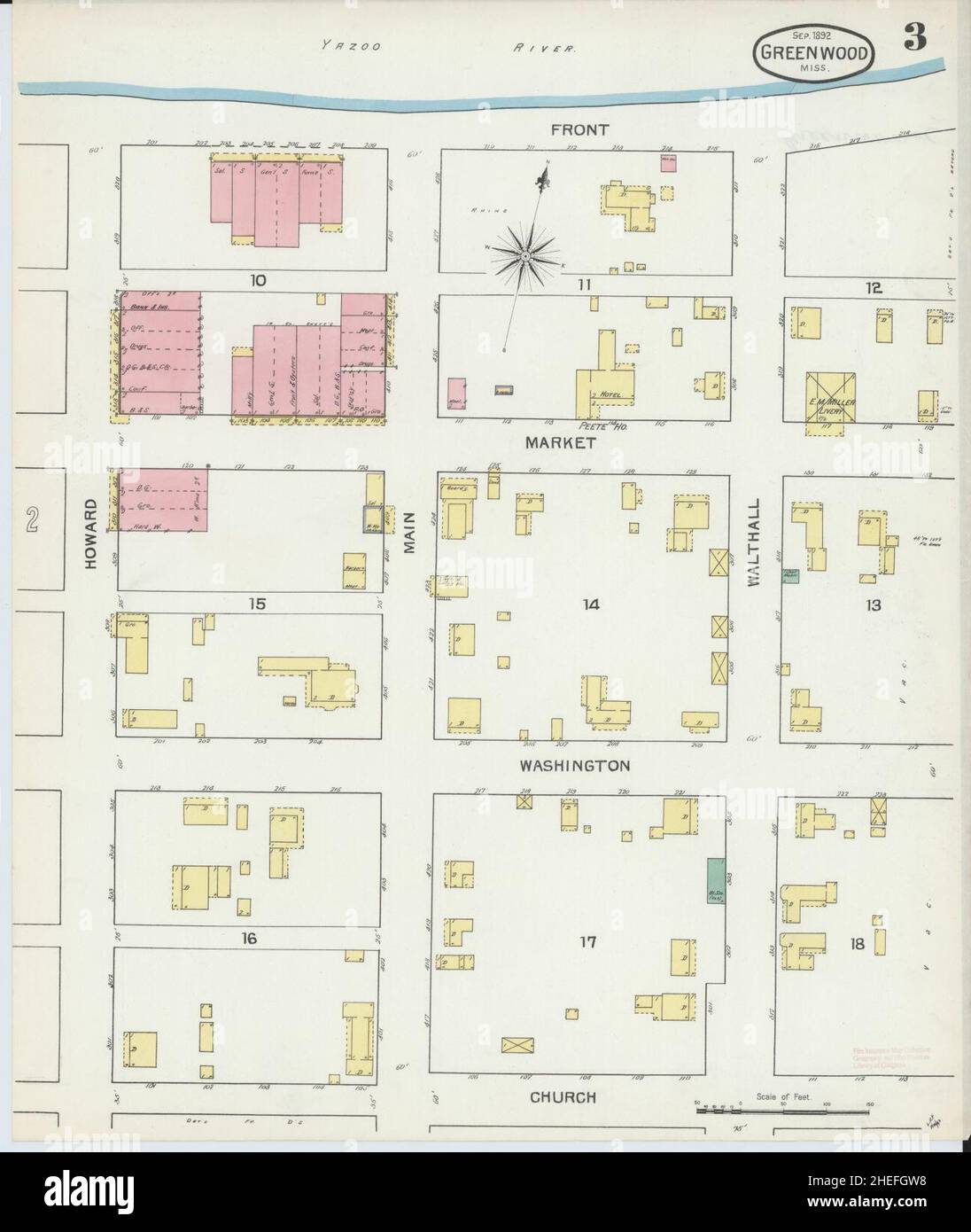 Map of greenwood mississippi hi-res stock photography and images - Alamy