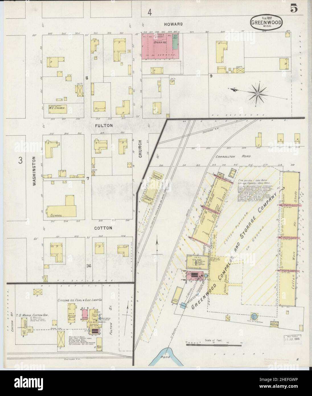 Map of greenwood mississippi hi-res stock photography and images - Alamy