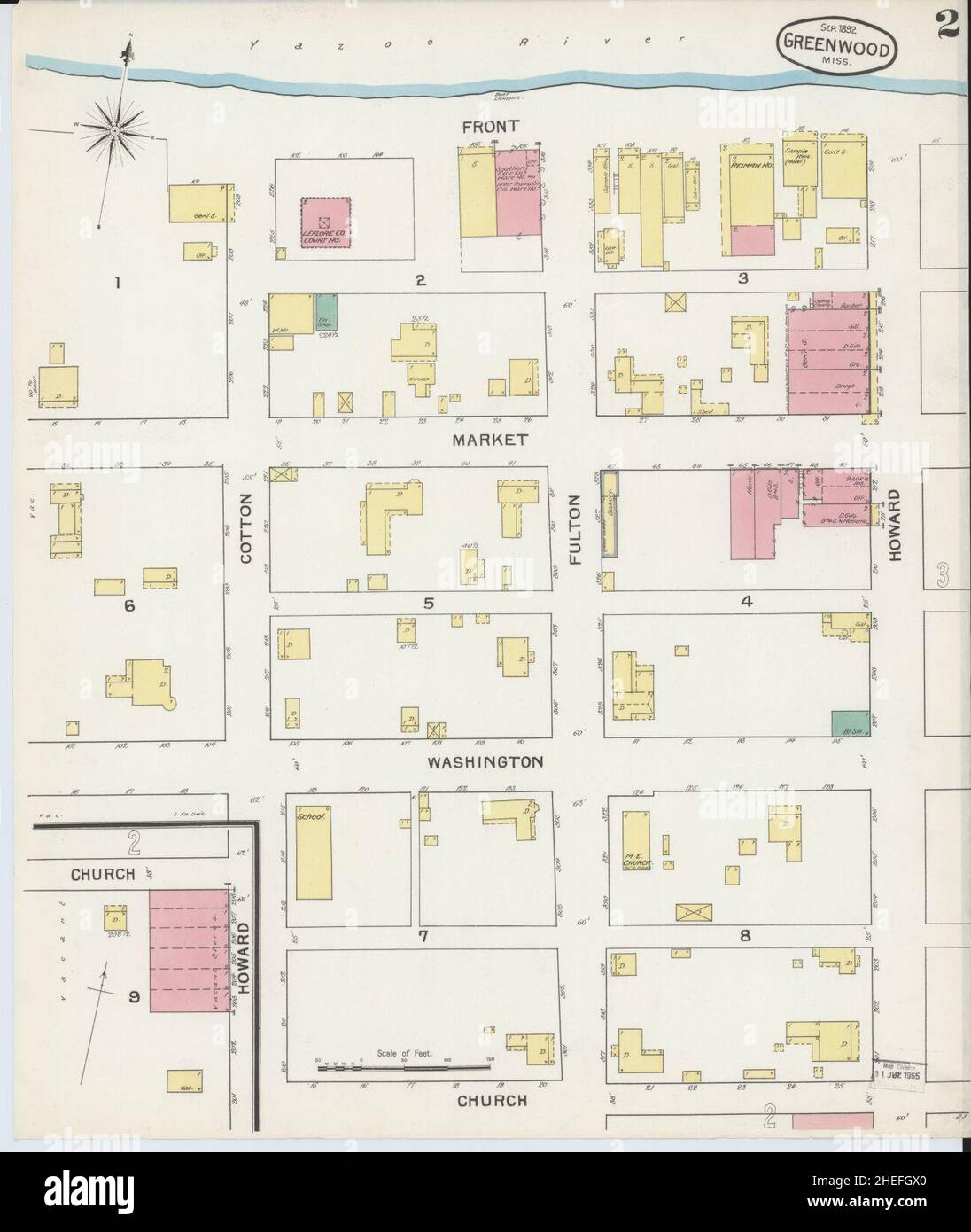 Map of greenwood mississippi hi-res stock photography and images - Alamy