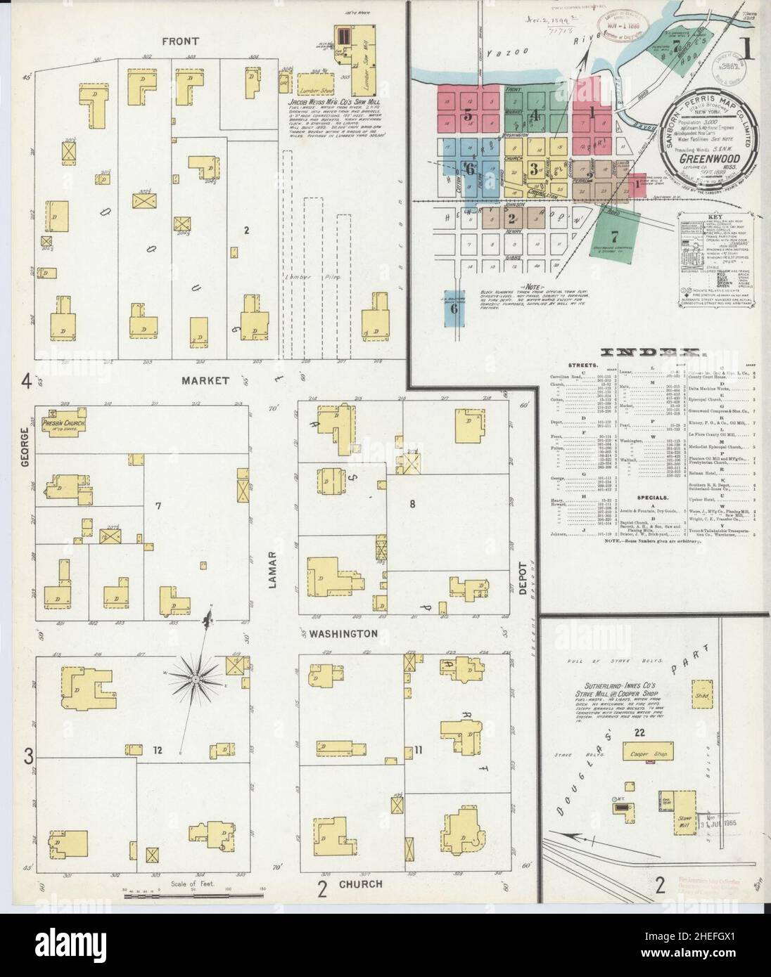 Map of greenwood mississippi hi-res stock photography and images - Alamy