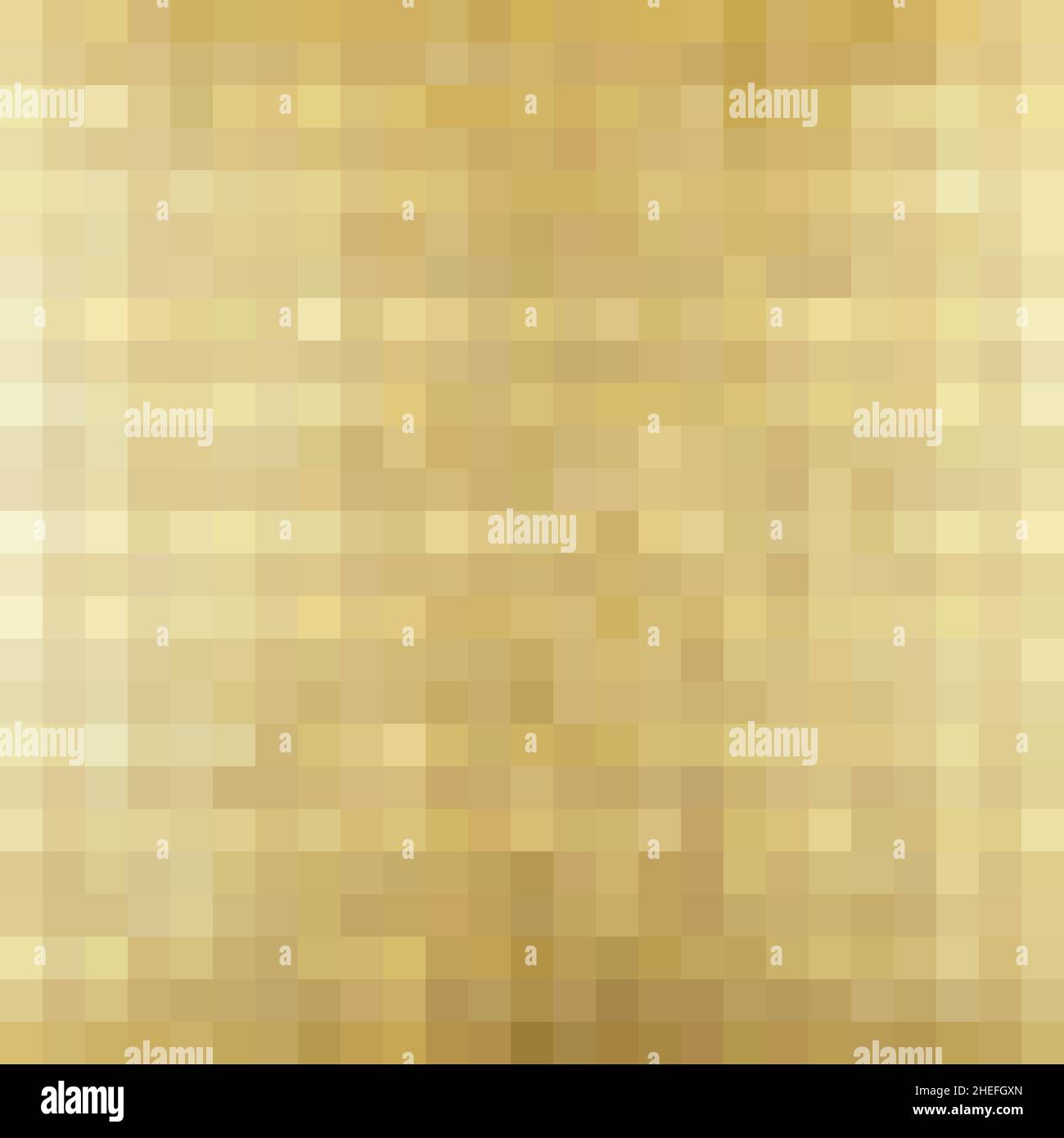 Golden squares. Pixel image. Modern colorful poster. Art design for ...