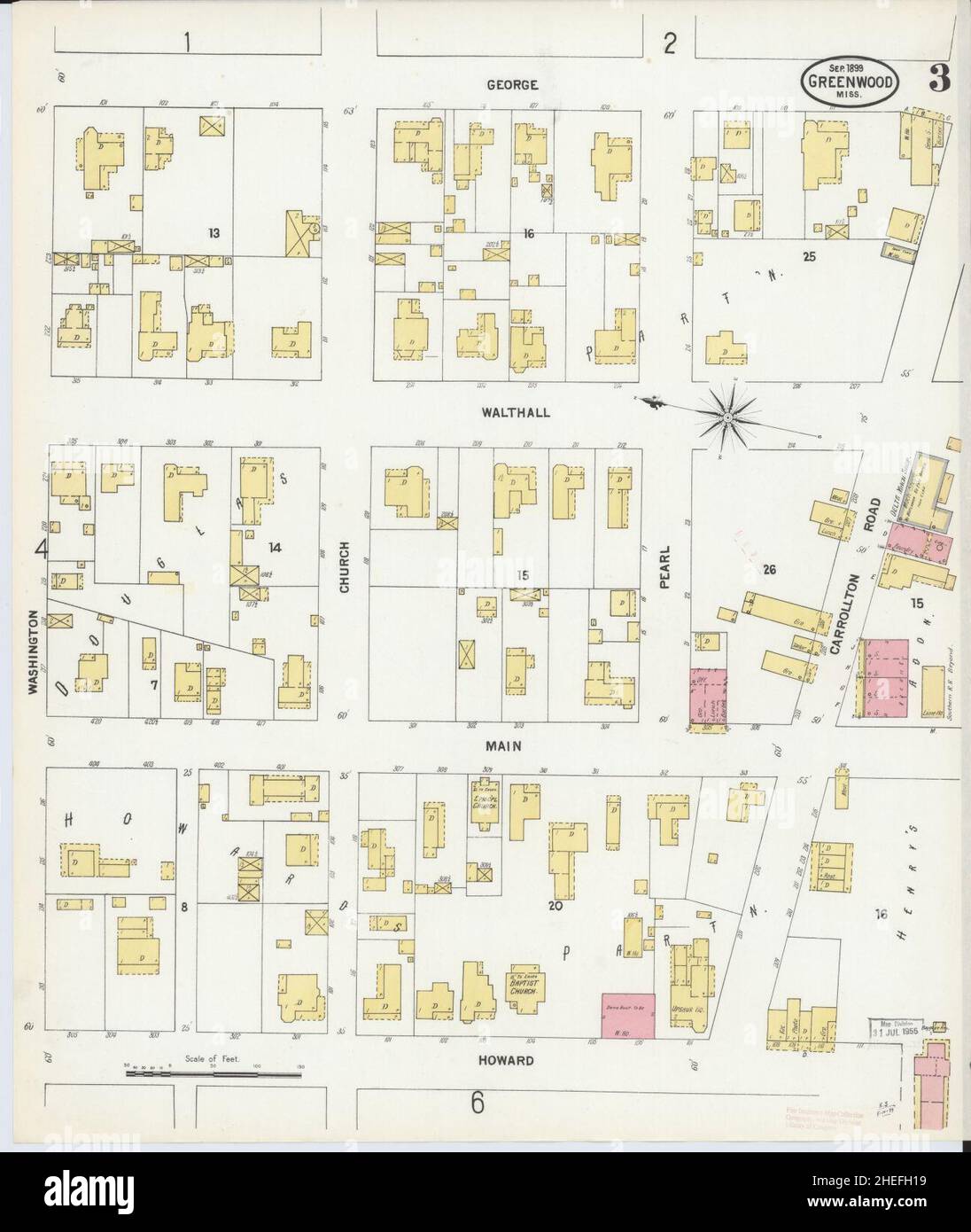 Map of greenwood mississippi hi-res stock photography and images - Alamy