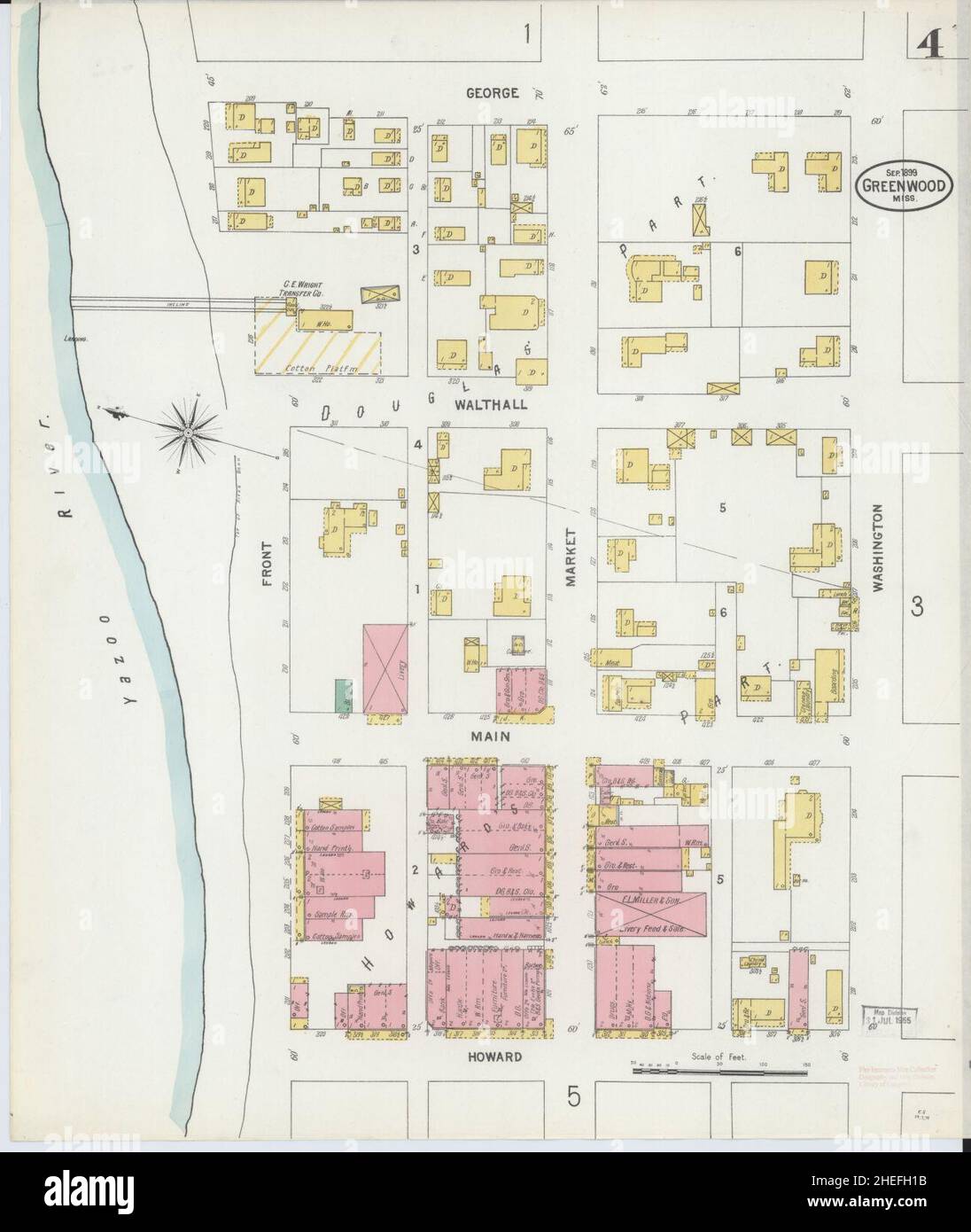 Map of greenwood mississippi hi-res stock photography and images - Alamy