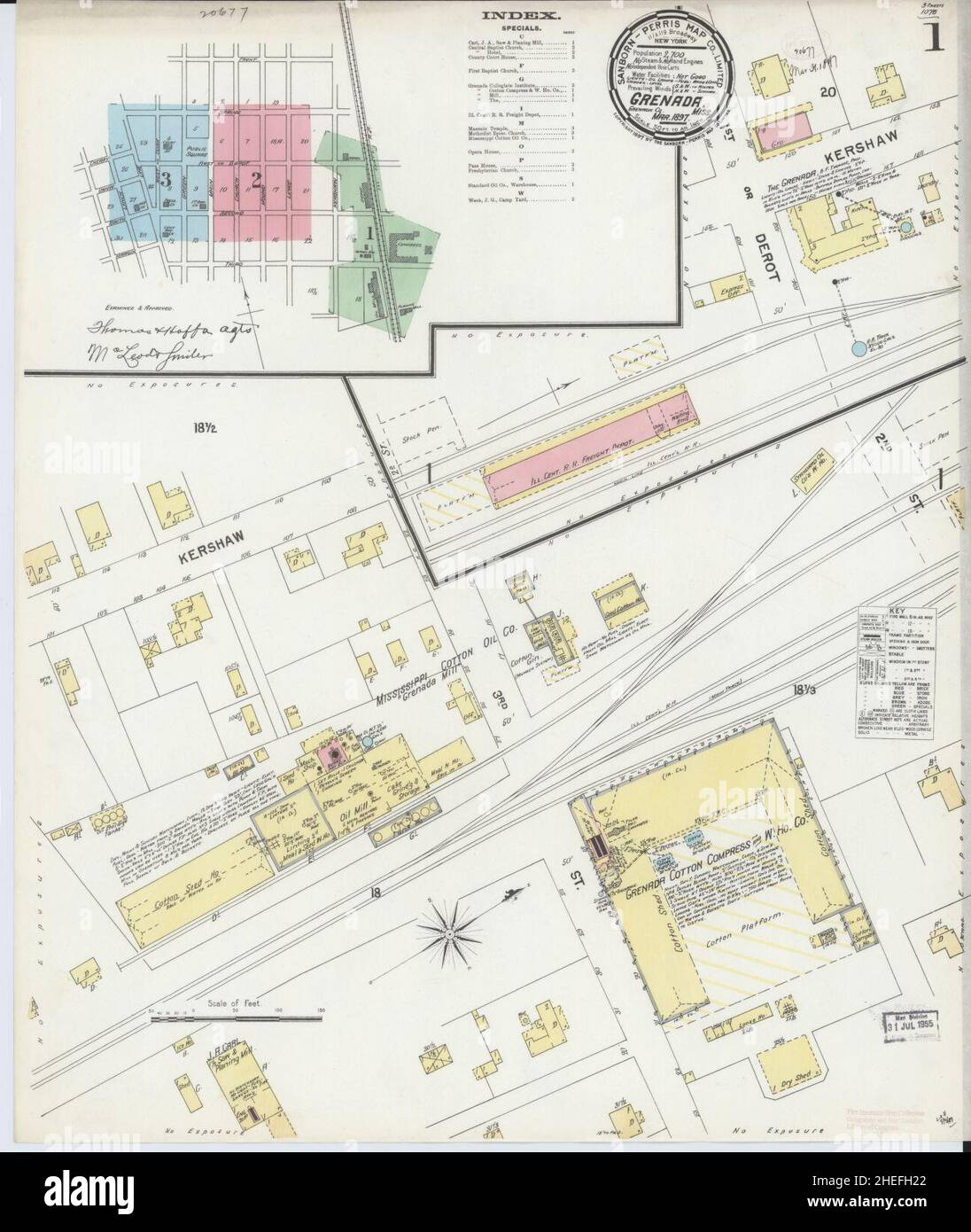 Grenada county map hi-res stock photography and images - Alamy