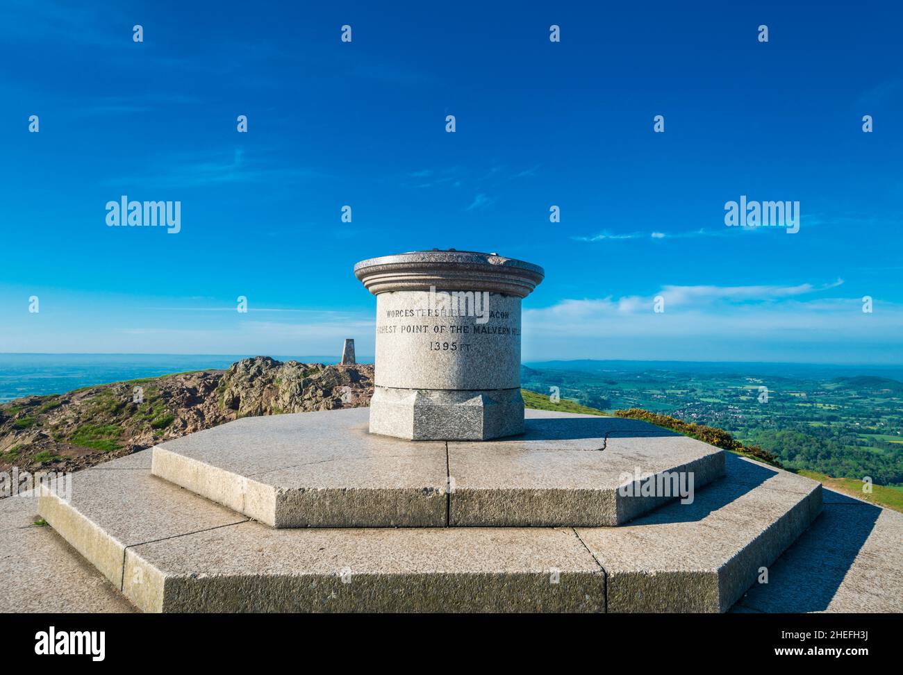 The highest point in Worcestershire.In sunny summer weather against ...