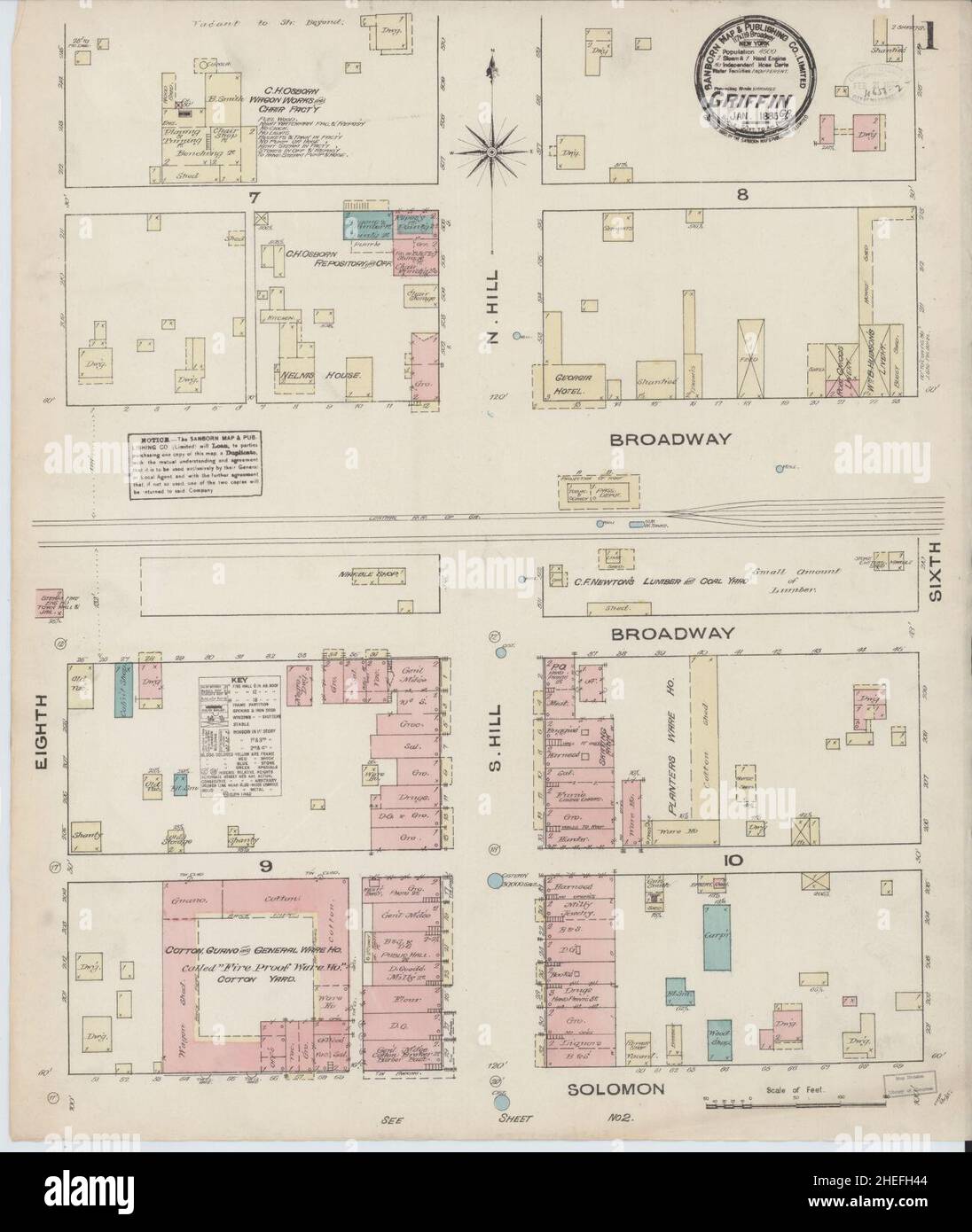 Griffin georgia map hi-res stock photography and images - Alamy