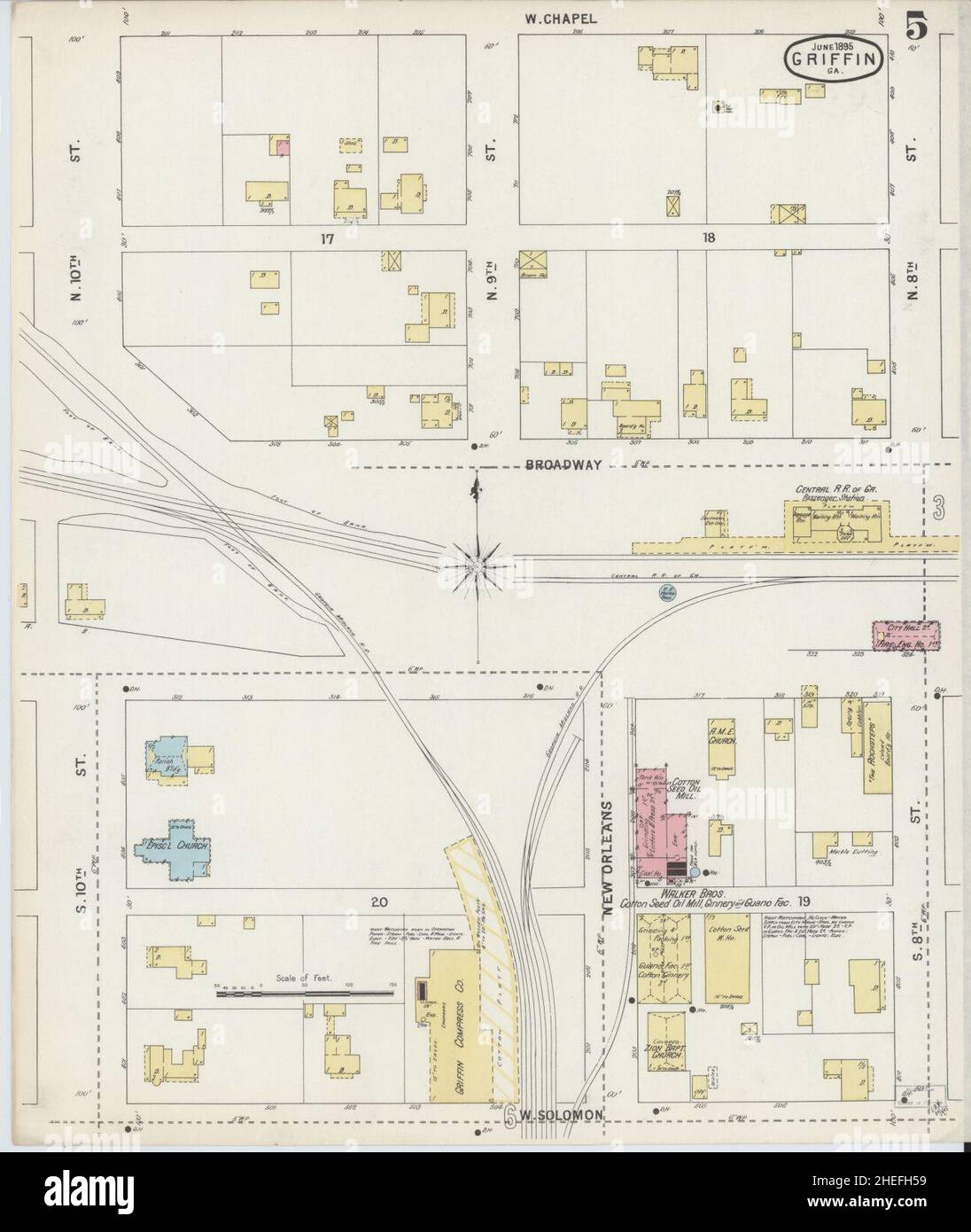 Griffin georgia map hi-res stock photography and images - Alamy