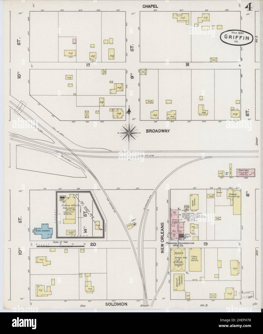 Griffin georgia map hi-res stock photography and images - Alamy