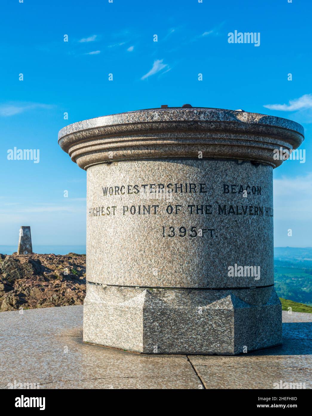 The highest point in Worcestershire.In sunny summer weather against ...
