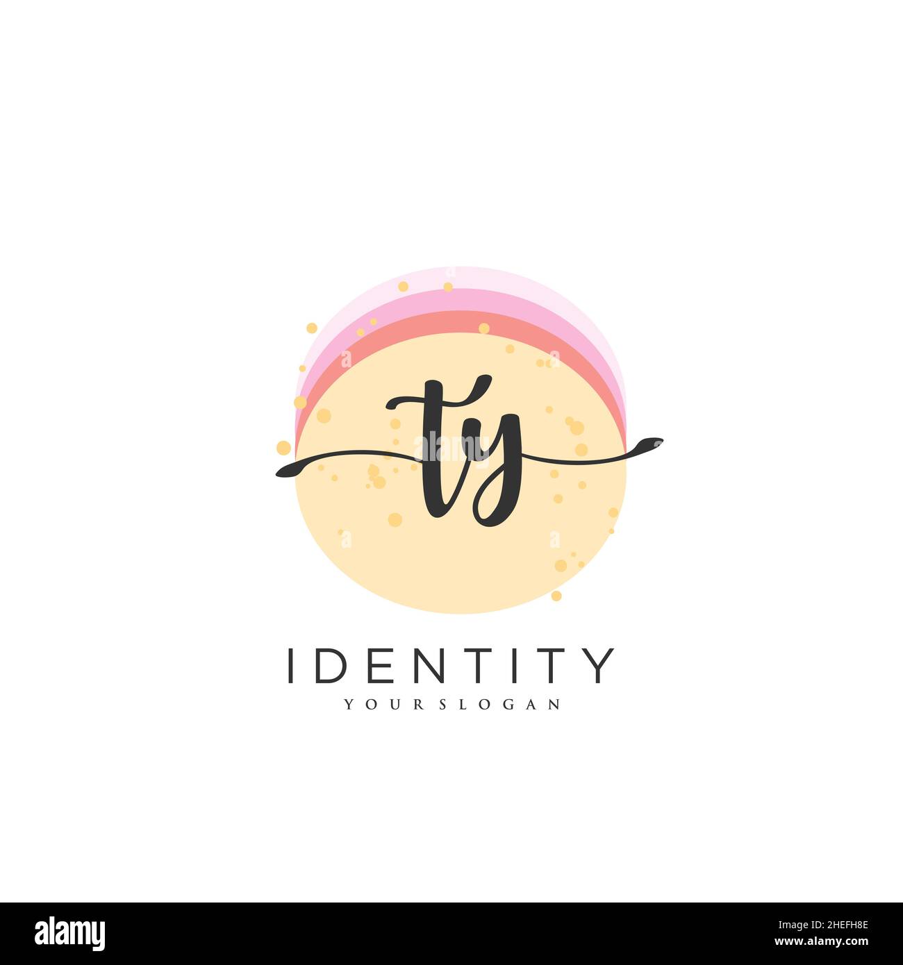 TY Handwriting logo vector art of initial signature, wedding, fashion ...