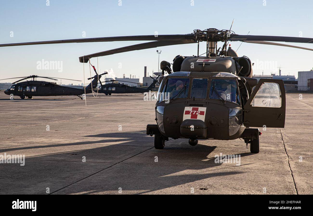 A U.S. Army HH-60 Black Hawk Helicopter, assigned to Detachment One ...
