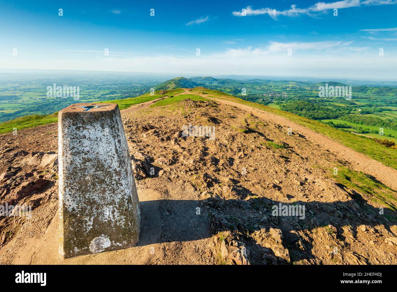 The highest point in Worcestershire.In sunny summer weather against ...