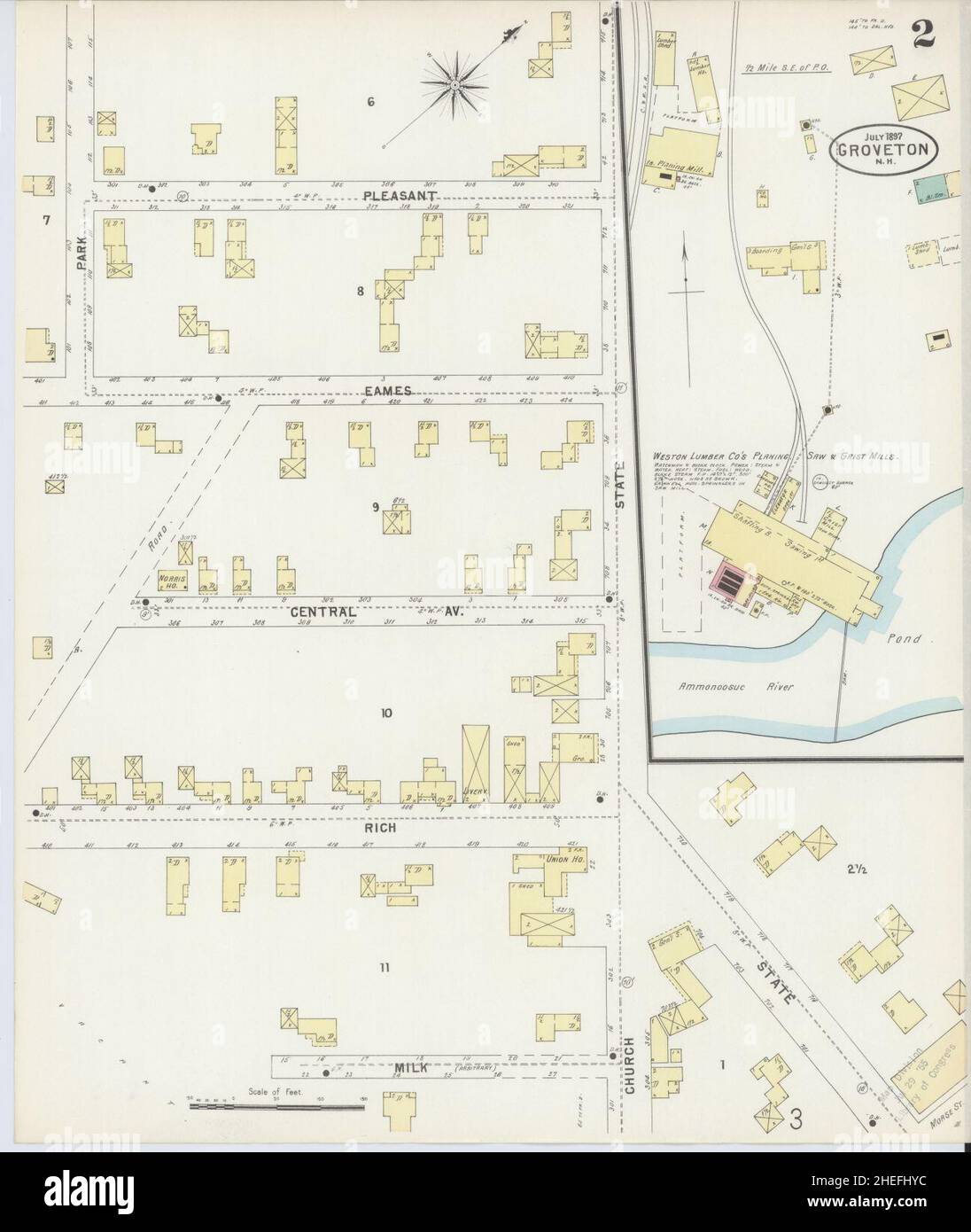 Groveton new hampshire map hi-res stock photography and images - Alamy