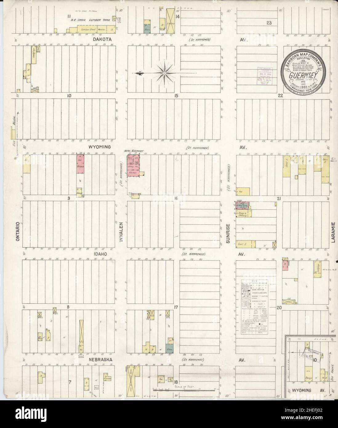 Map of guernsey wyoming hi-res stock photography and images - Alamy