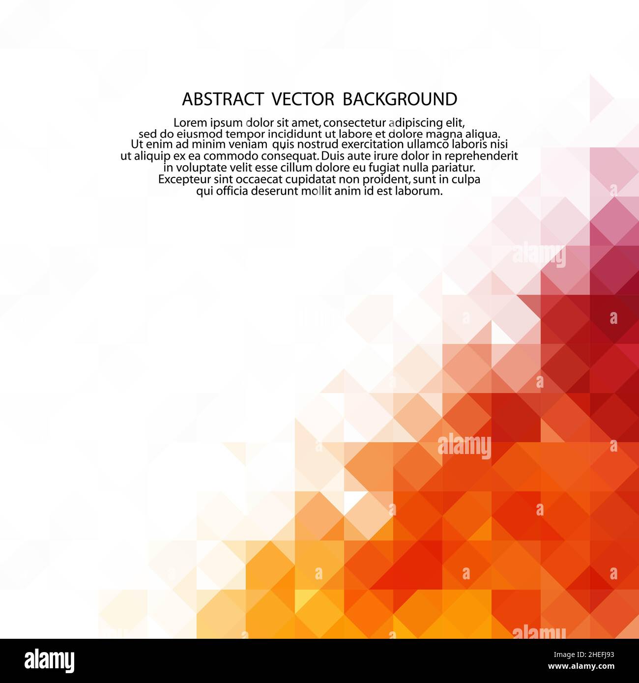 orange triangular background for advertising. Abstract template for presentation. polygonal ...