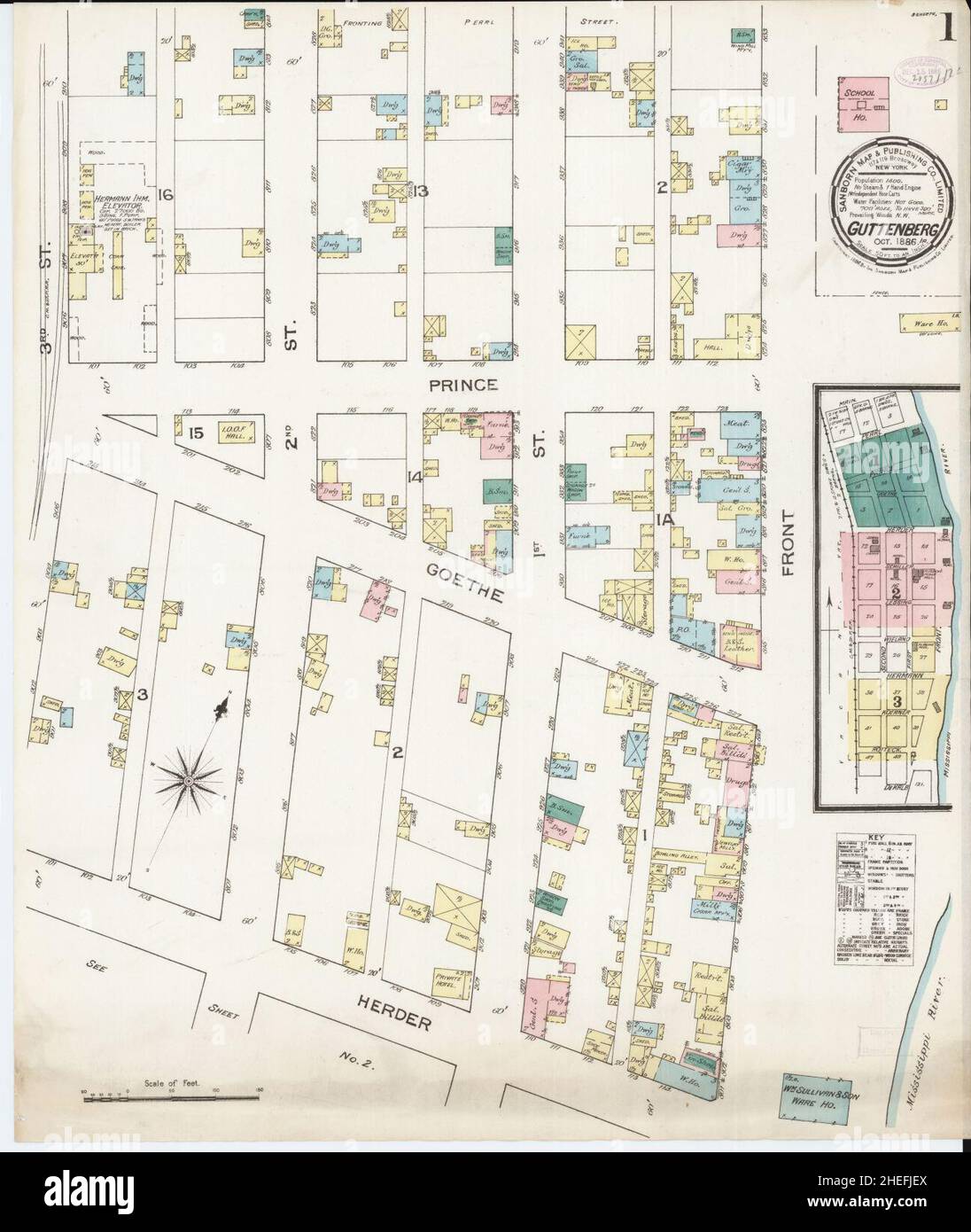 Guttenberg iowa map hi-res stock photography and images - Alamy