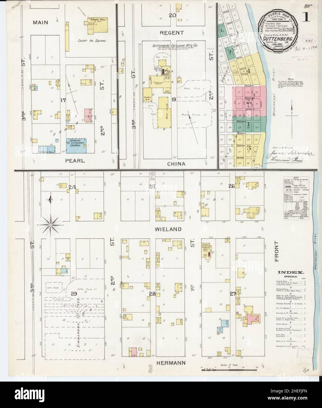 Guttenberg iowa map hi-res stock photography and images - Alamy
