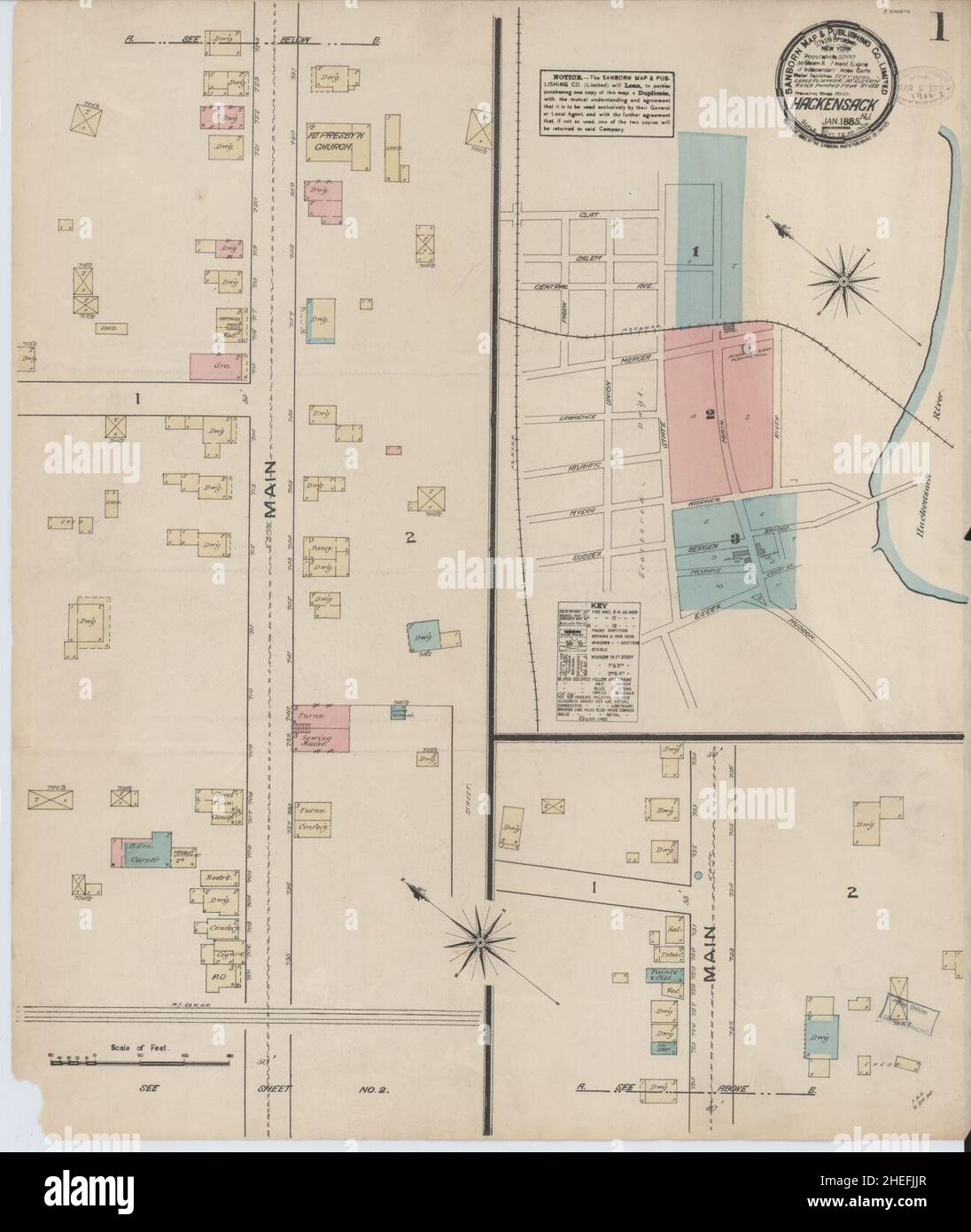 Hackensack new jersey map hi-res stock photography and images - Alamy