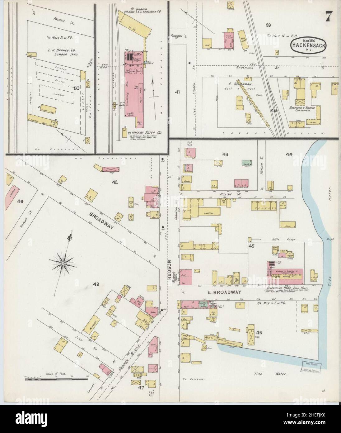 Vintage map of hackensack hi-res stock photography and images - Alamy