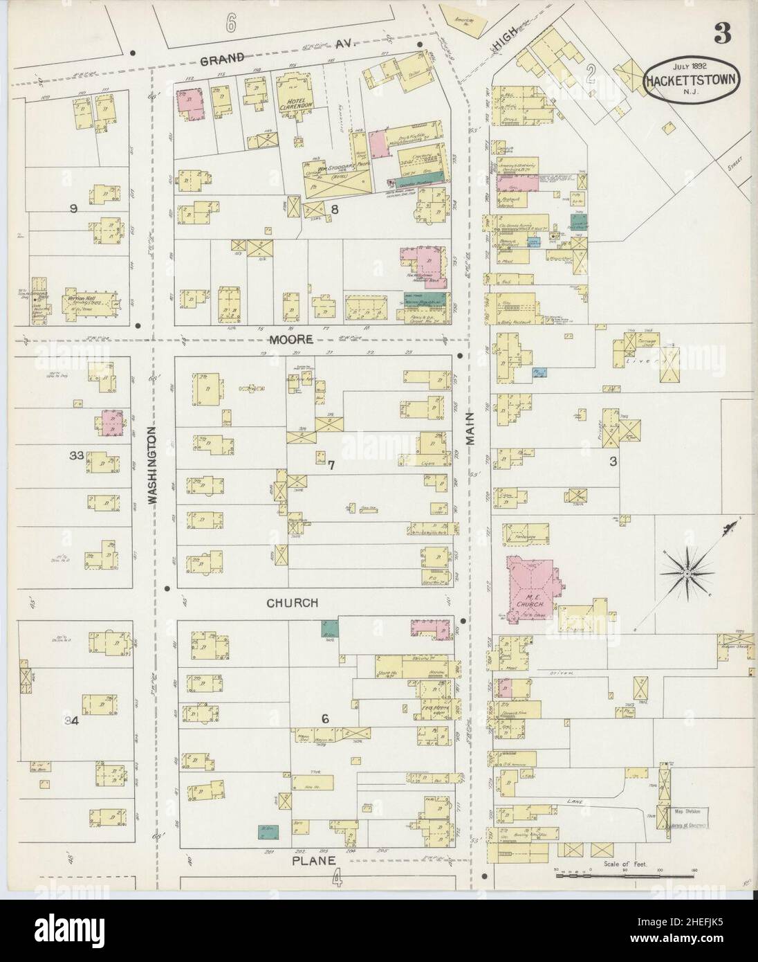 Map of hackettstown hi-res stock photography and images - Alamy