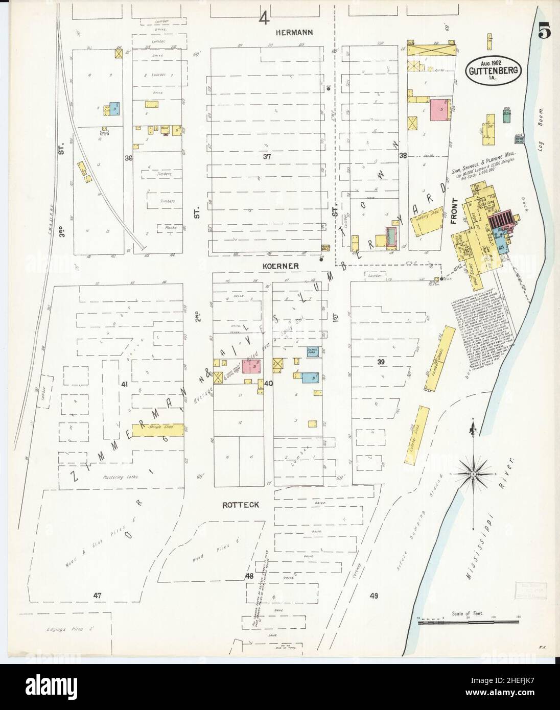 Guttenberg iowa map hi-res stock photography and images - Alamy