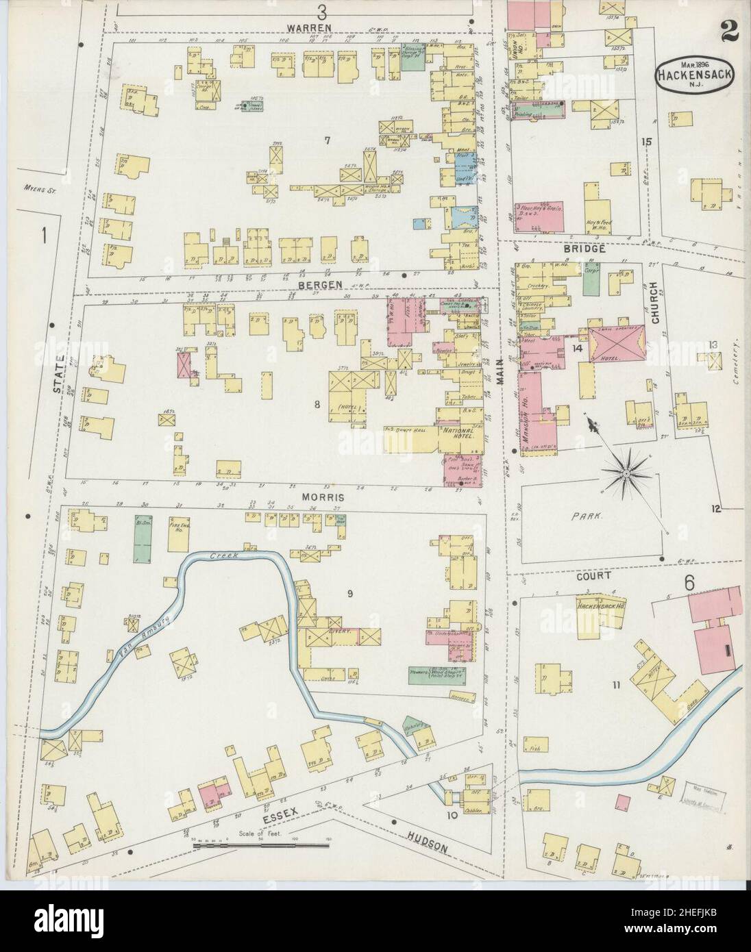 Vintage map of hackensack hi-res stock photography and images - Alamy