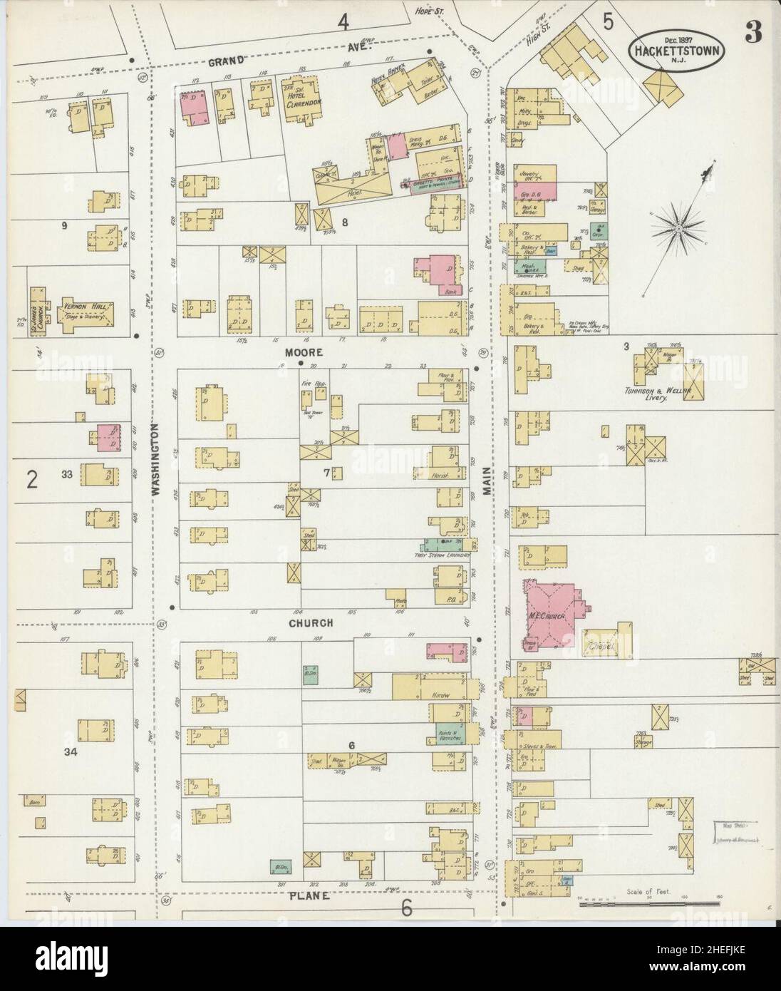 Map of hackettstown hi-res stock photography and images - Alamy