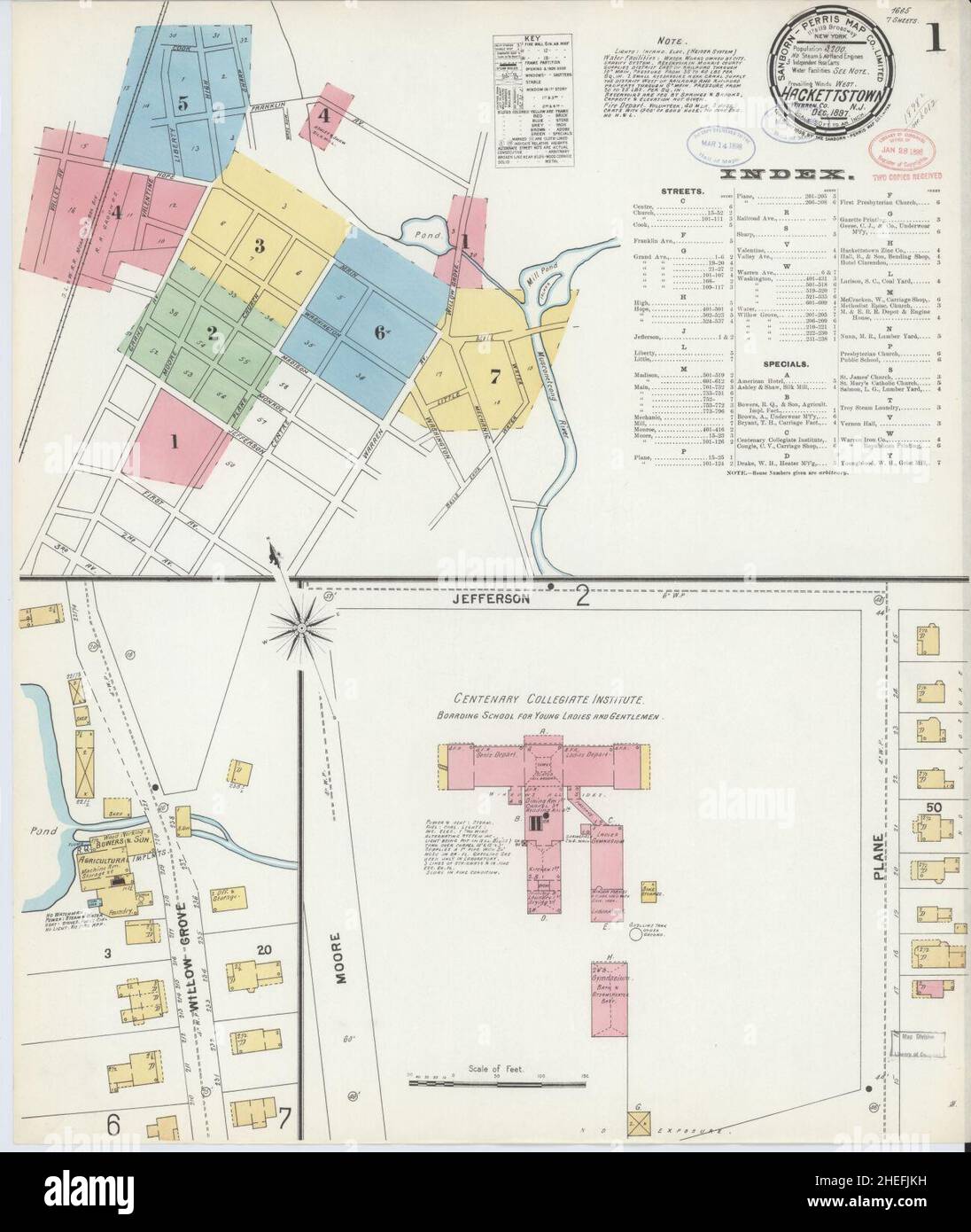 Map of hackettstown hi-res stock photography and images - Alamy