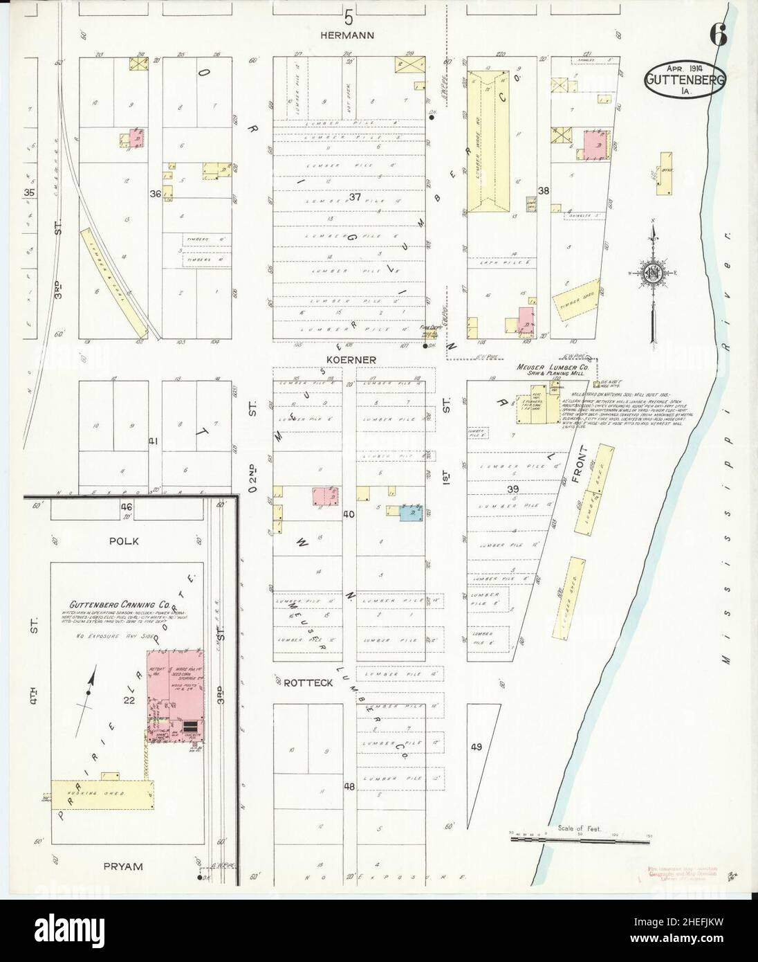 Guttenberg iowa map hi-res stock photography and images - Alamy