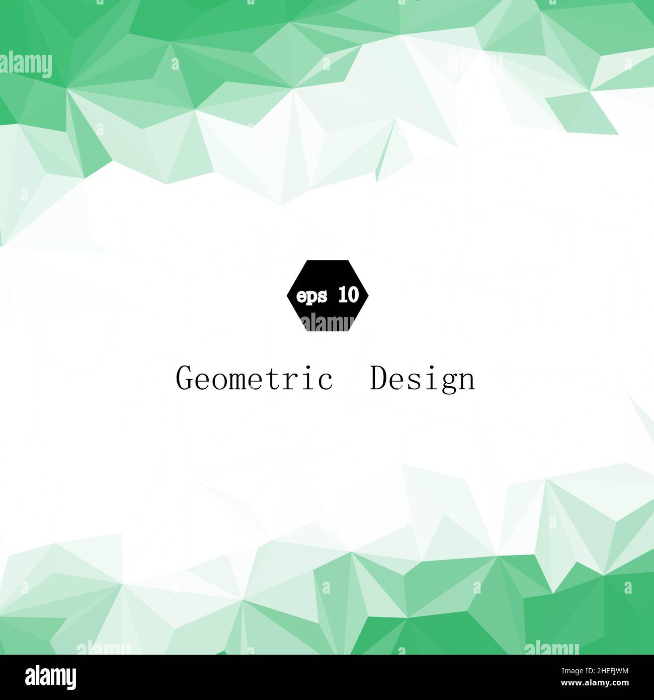 green abstract triangle background. vector geometric design Stock Photo ...