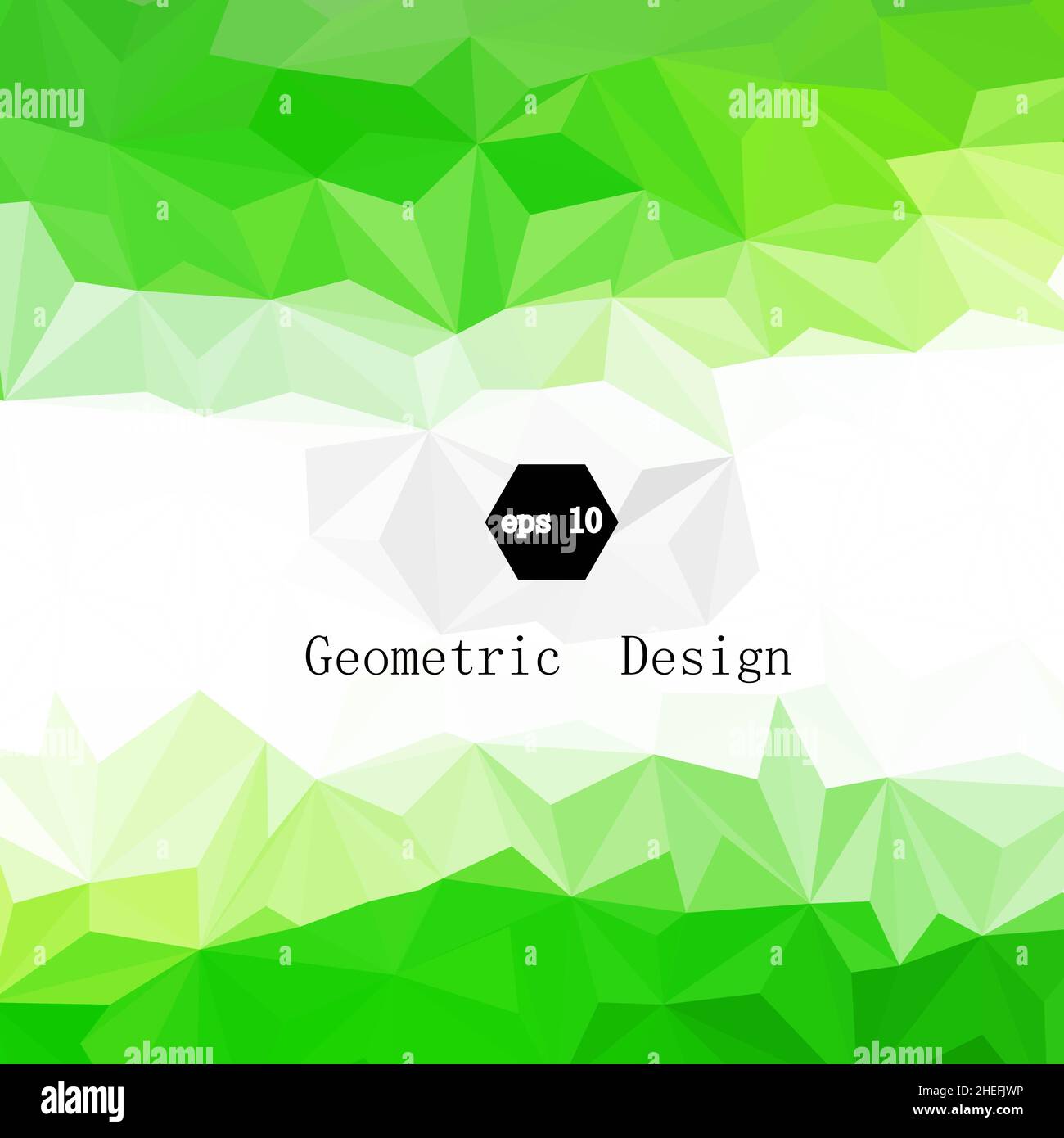 green abstract triangle background. vector geometric design Stock Photo ...